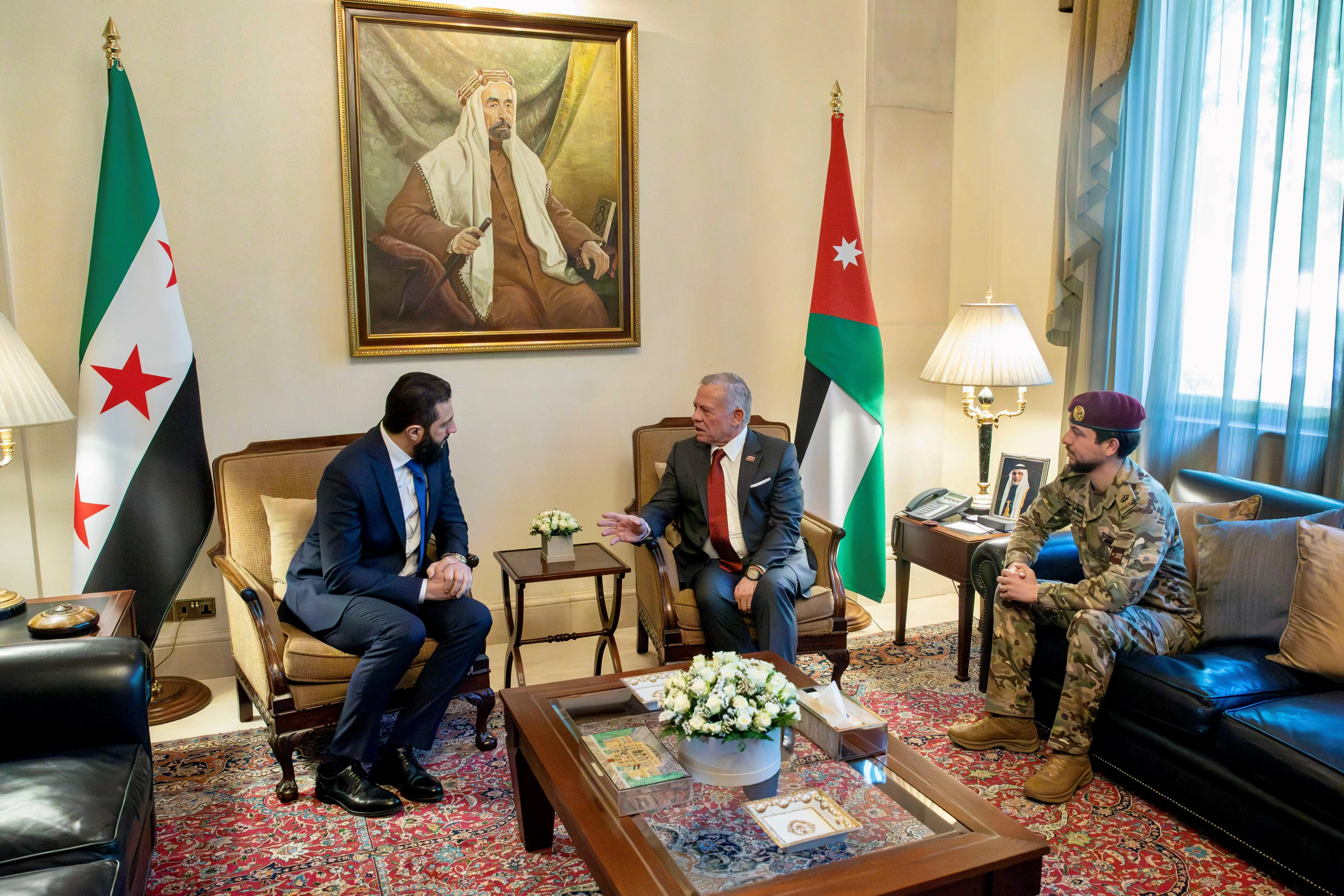 King meets Syria president, reiterates Jordan’s support for rebuilding ...